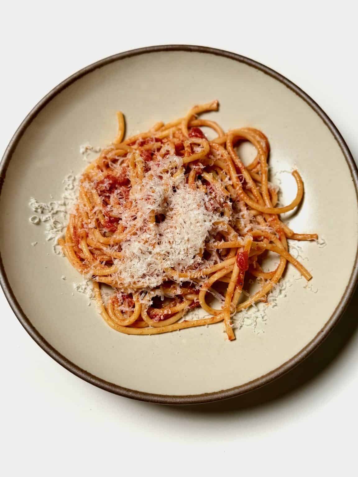 Bucatini Amatriciana (Ready in 30 Minutes!) - Carol Bee Cooks