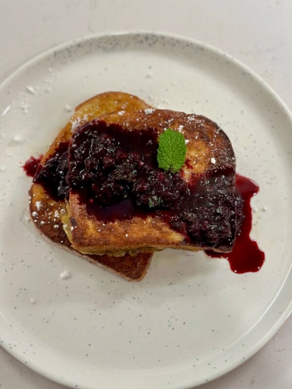 Brioche French Toast with Blueberry Compote - Carol Bee Cooks