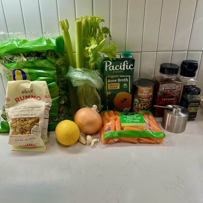 Mini Meatball Soup with Pasta and White Beans - Carol Bee Cooks