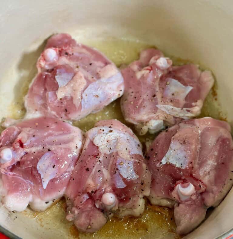 Herby Chicken and Rice Soup with Crispy Chicken Skin - Carol Bee Cooks