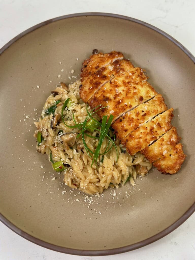 Garlic Butter Umami Orzo - Carol Bee Cooks
