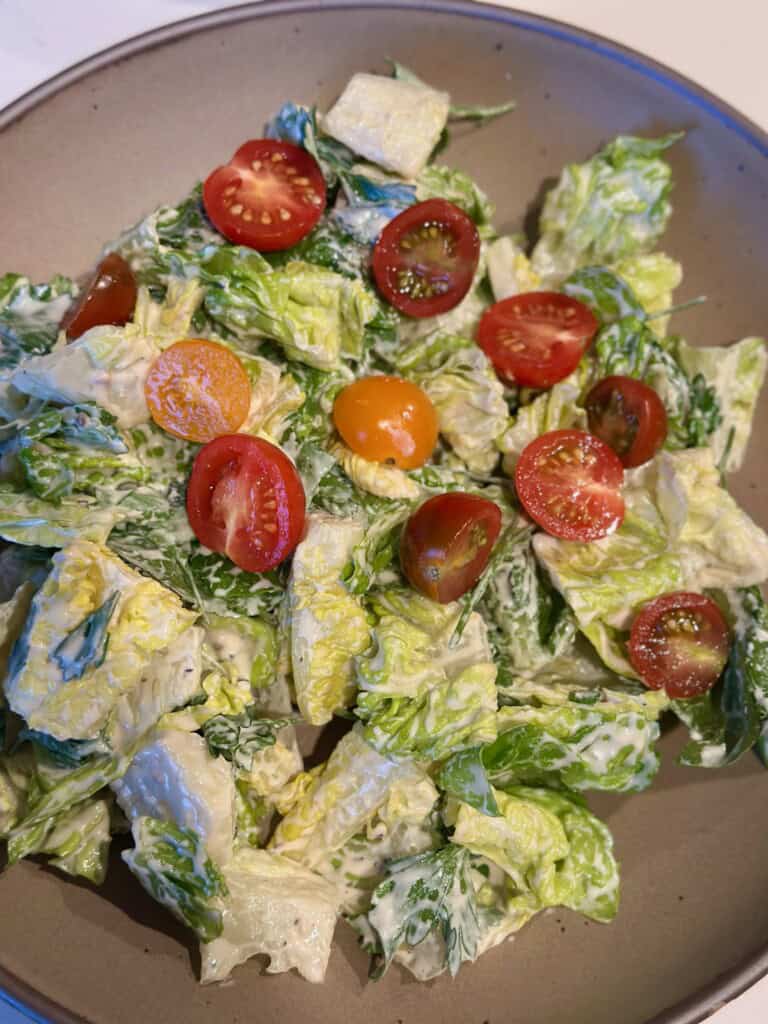 Steak Caesar Salad with Greek Yogurt Dressing (No Mayo!) - Carol Bee Cooks