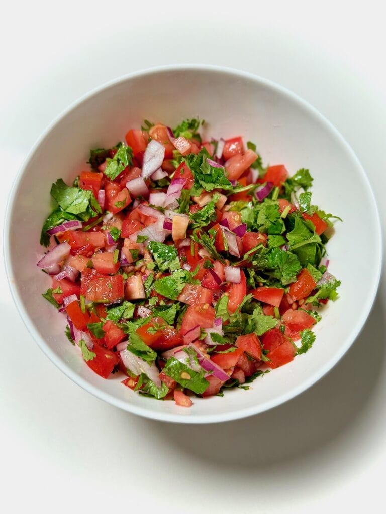 Chipotle Copycat Fresh Tomato Salsa (Mild Salsa) - Carol Bee Cooks