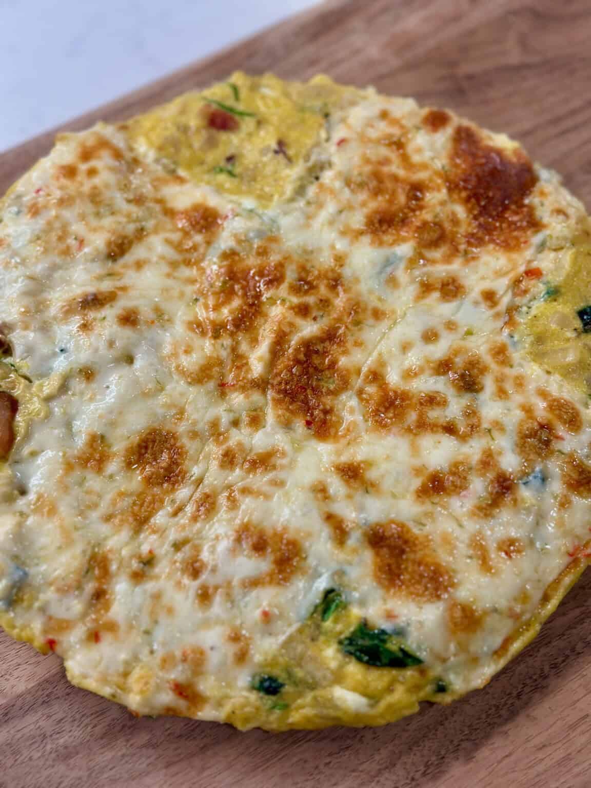 Cheesy Bacon and Spinach Frittata - Carol Bee Cooks